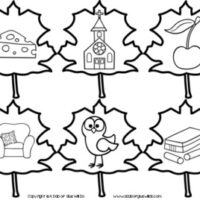 Fall Leaves Digraph Match-Up - A Dab of Glue Will Do