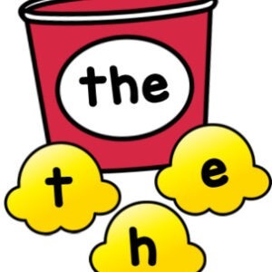 Popcorn Editable Sight Word Activity - A Dab of Glue Will Do