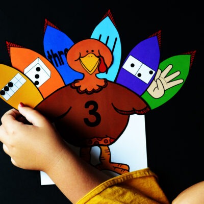 Turkeys Number Match-Up - A Dab of Glue Will Do