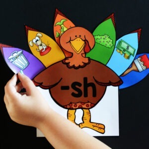 Turkeys Digraph Match-Up - A Dab of Glue Will Do