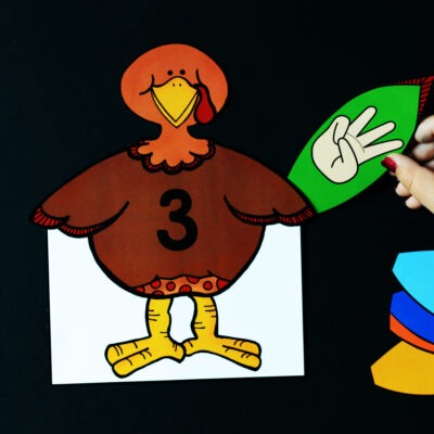 Turkeys Number Match-Up - A Dab of Glue Will Do
