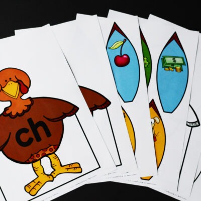 Turkeys Digraph Match-Up - A Dab of Glue Will Do