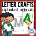Alphabet Letter Crafts: Animals - A Dab of Glue Will Do